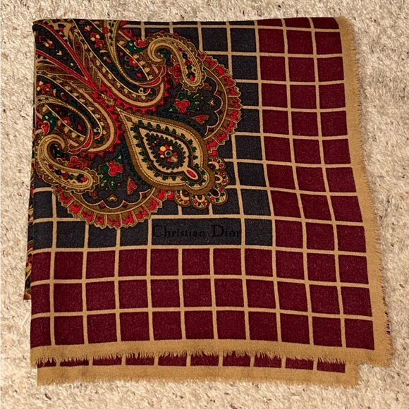 Dior | Accessories | Christian Dior Vintage Elegant Paisley Patterned ...